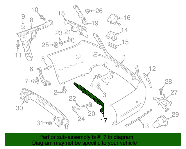213-885-07-65 - Energy Absorber 2017-2020 Mercedes-Benz | Mercedes-Benz ...