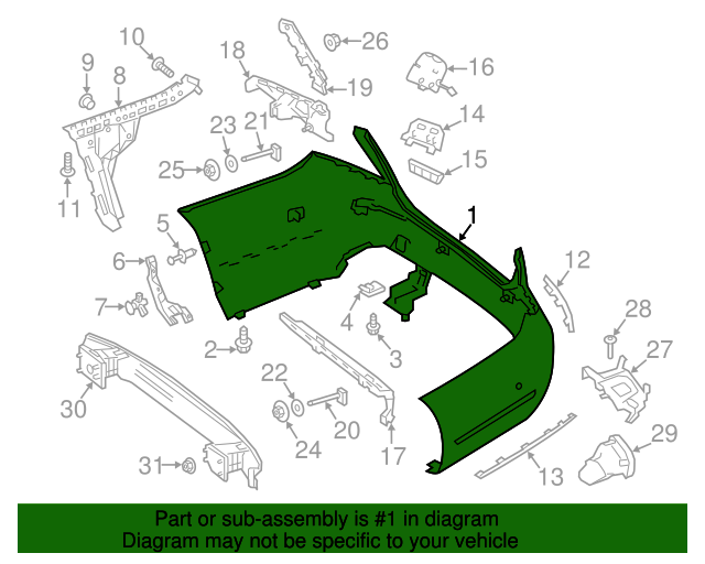 213-885-08-01-64-9999 - Bumper Cover 2017-2020 Mercedes-Benz | MB Parts ...