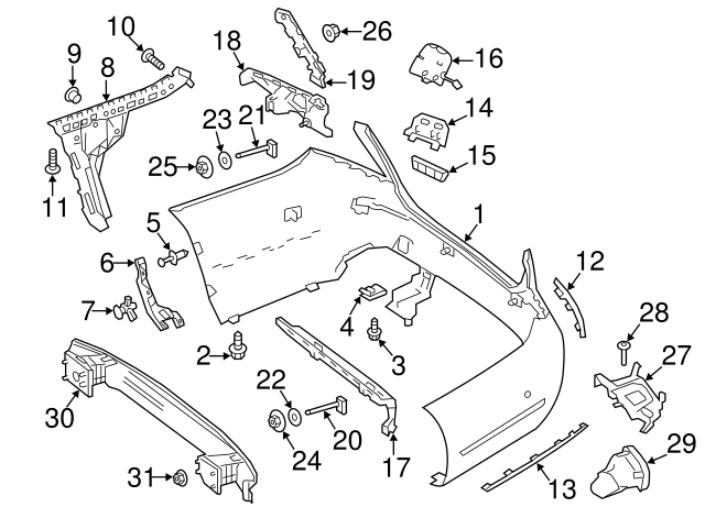 2017-2020 Mercedes-Benz Side Retainer 213-885-01-63 | MB OEM Parts