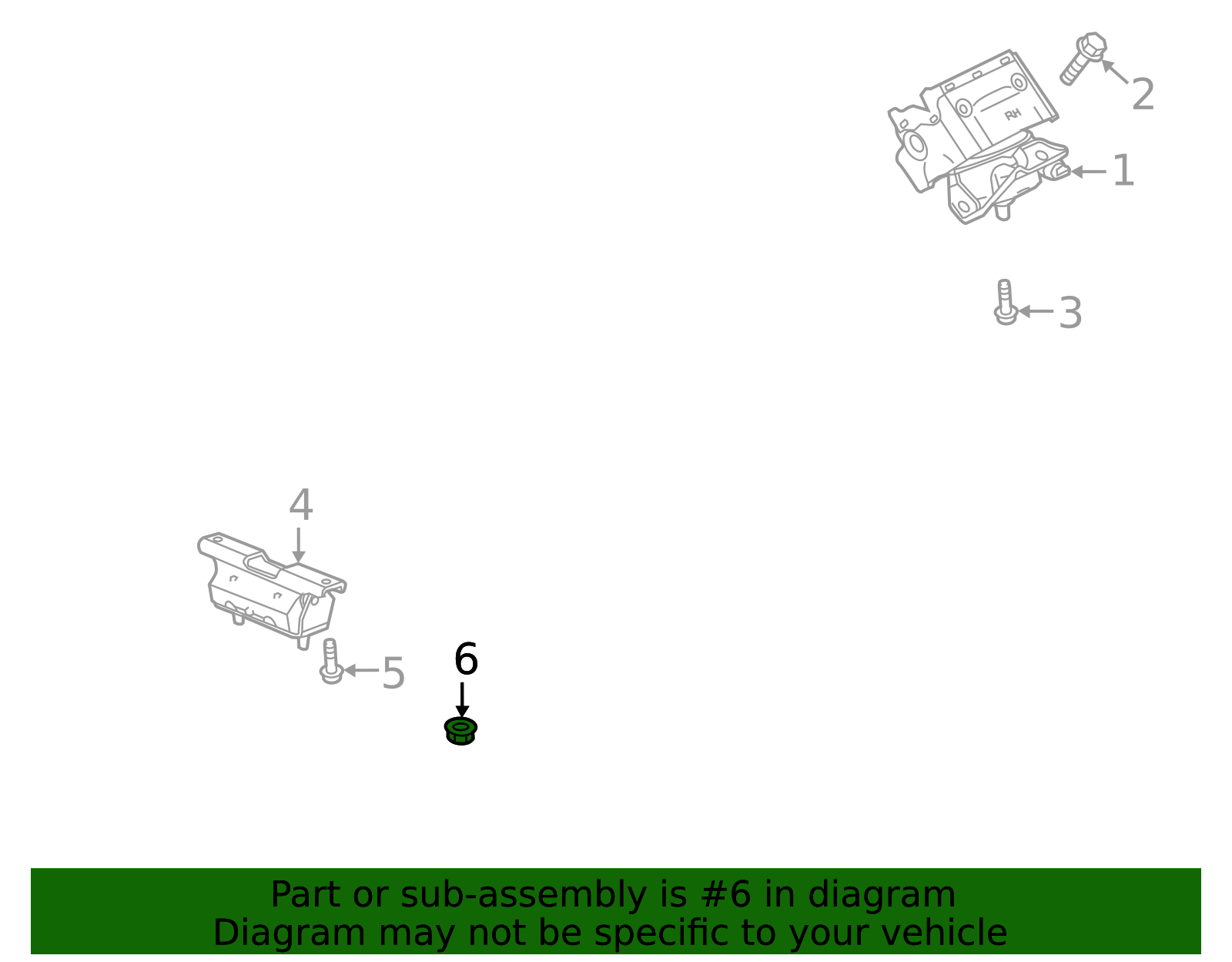 2019-2025 GM Trans Mount Nut 11548414 GM | GMPartsDirect.com