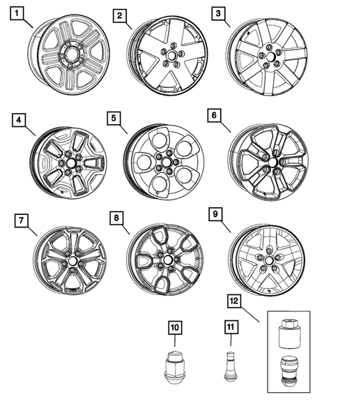 Wheels, Tires and Hardware for 2018 Jeep Wrangler JK | Wholesale MOPAR