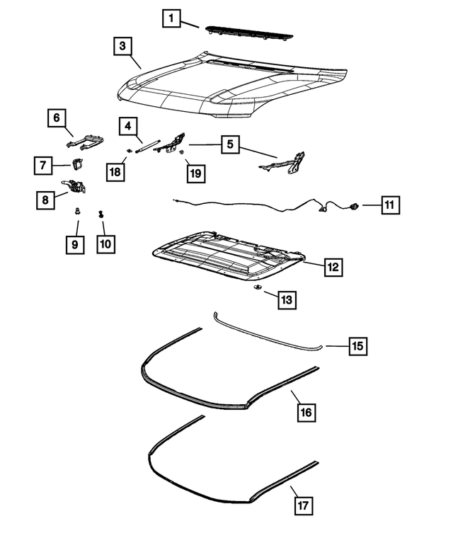 2022-2023 Jeep Grand Wagoneer Hood 68339483AD | QuirkParts