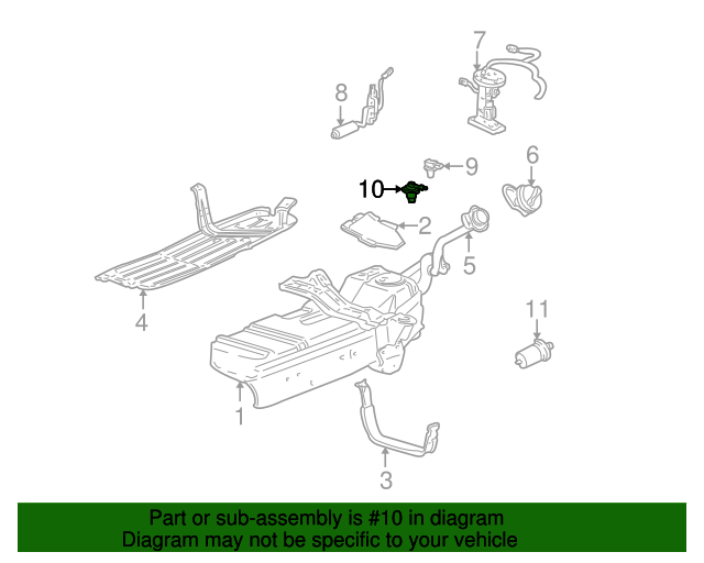 F67Z-9B593-CA - Fuel Tank Vent Valve - 1995-2003 Ford | Lasco Auto Parts