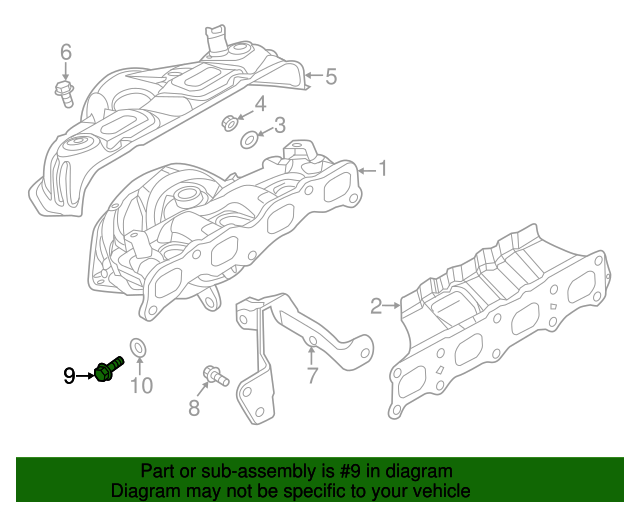 1991-2015 Mitsubishi Outlet Assembly Bolt MD168601 | Mitsubishi Parts ...