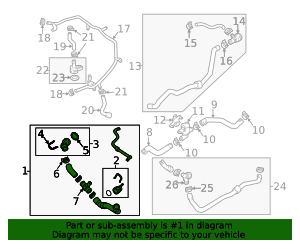 5C0-122-101-AM - Radiator Coolant Hose 2018-2022 Volkswagen ...