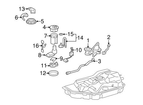 Fuel System Components for 2006 Toyota Highlander | OEM Genuine Toyota ...