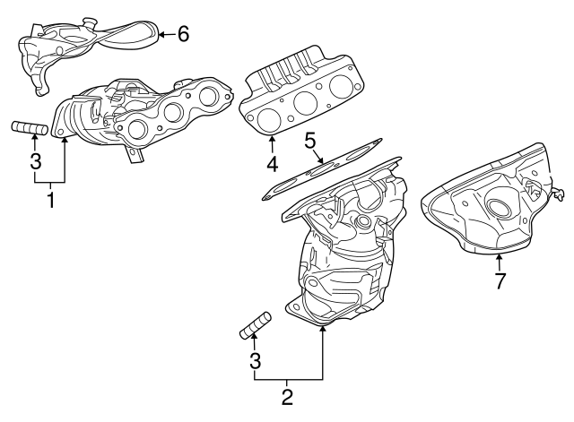 2014-2020 Mitsubishi Outlander Catalytic Converter With Integrated ...