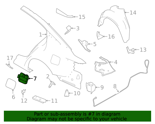 2019-2020 Nissan Altima Fuel Pocket - Driver's Side (LH) 78120-6CA0A ...