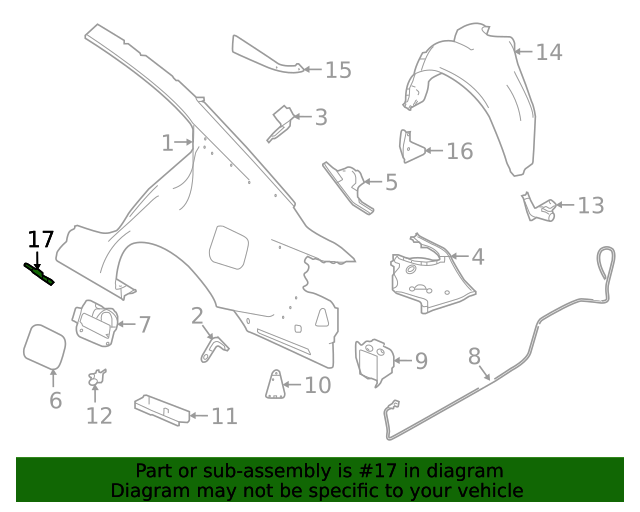 2019-2020 Nissan Altima Stone Deflector - Passenger Side (RH) 78864 ...
