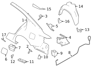 2019-2021 Nissan Altima Wheelhouse Liner 76749-6CA0A | Nissan Parts Store