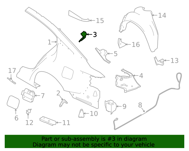 2019-2020 Nissan Altima Striker Retainer - Passenger Side (RH) G6690 ...