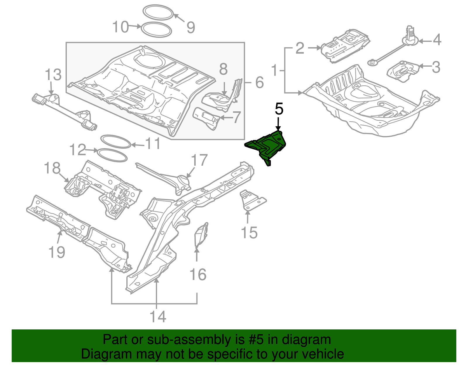 2005-2011 Audi Floor Extension 4F0-802-090-A | Audi USA Parts
