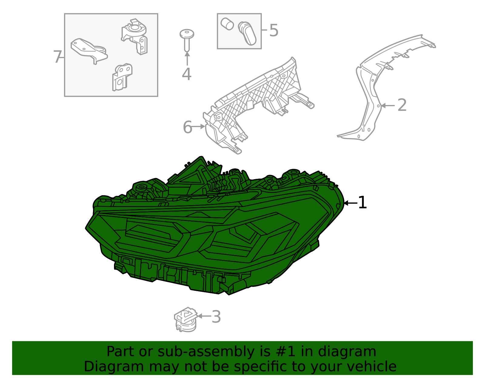 2022-2024 BMW | Headlamp Assembly | 63115A0E616 | BMW OEM Parts Store