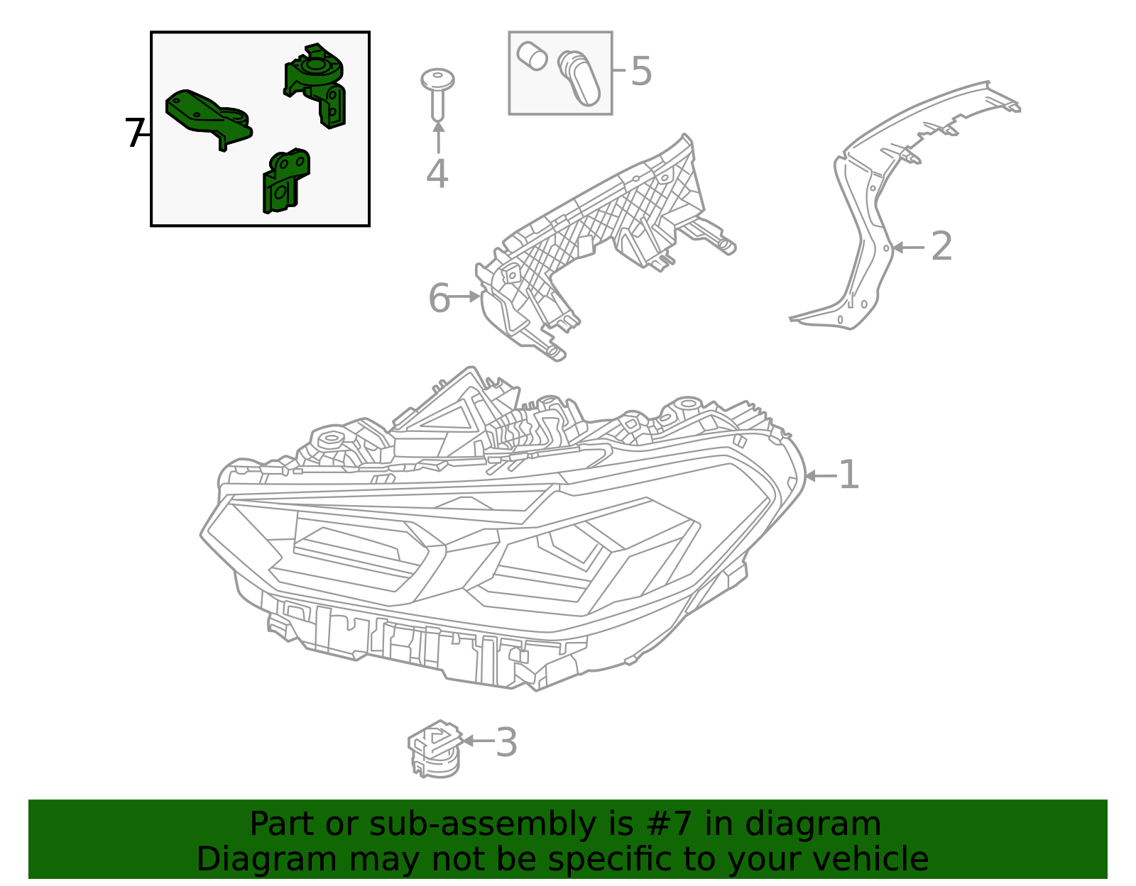 Genuine BMW 63-11-5-A0E-635 | Headlamp Assembly Hardware Kit | FREE ...