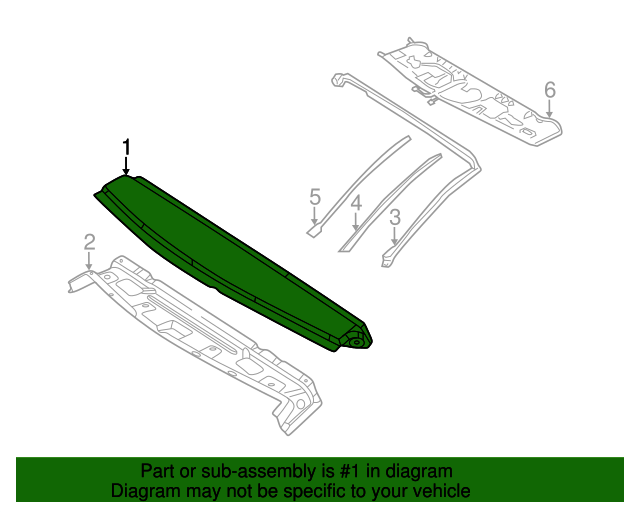 230-651-00-01 - Windshield Header 2003-2012 Mercedes-Benz | Mercedes ...