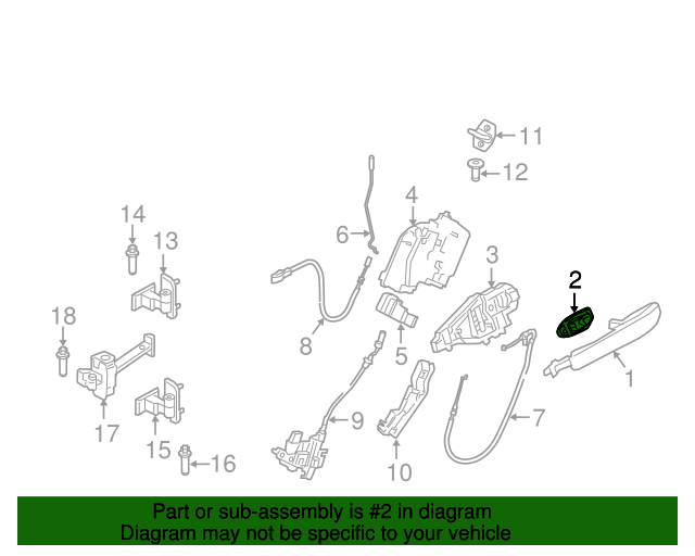 Genuine BMW 51-21-7-497-721 | Handle, Outside Cover | FREE Shipping on ...