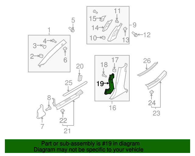 97060-3M000 - Rear Duct 2009-2010 Hyundai Genesis | Group 1 Auto Parts