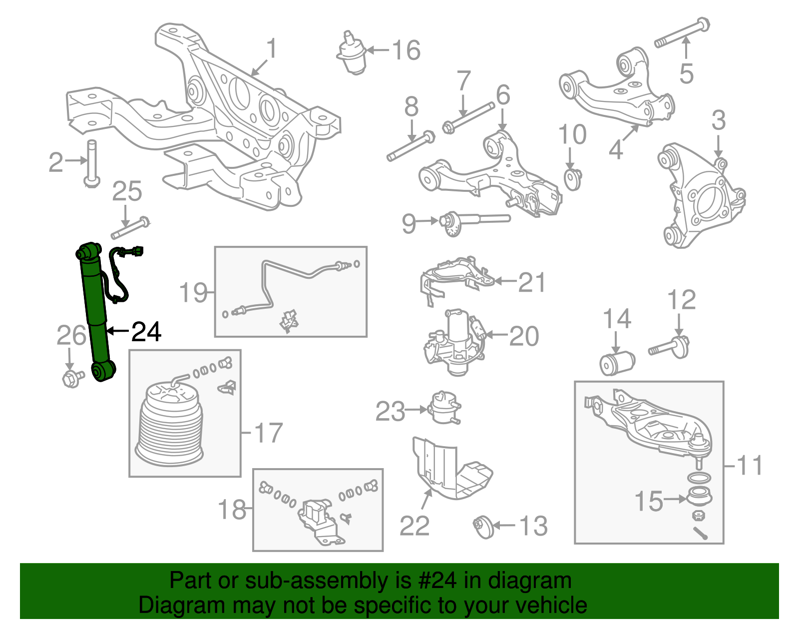 48530-34053 - Shock Absorber (Left, Right, Rear) 2008-2022 Toyota ...