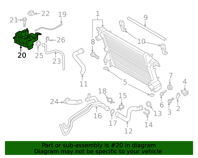 2017-2019 Ford Expansion Tank HC3Z-8A080-A | OEM Parts Online