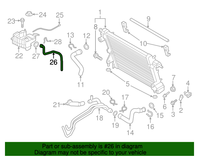 2017-2019 Ford By-Pass Hose HC3Z-8075-F | OEPartsQuick