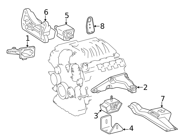460-240-70-18 - Engine Mount 2003-2021 Mercedes-Benz | AutoNationParts.com