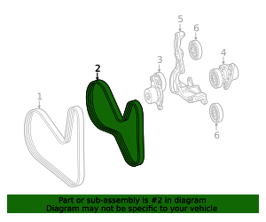 003-993-43-96 - AC Belt 2016-2023 Mercedes-Benz | Mercedes-Benz USA Parts
