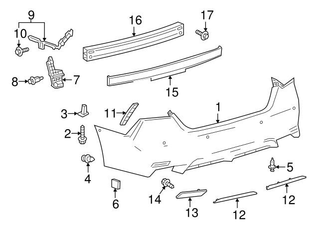 2018 Toyota Camry Lower Molding 52723-33010 | Toyota Parts Center
