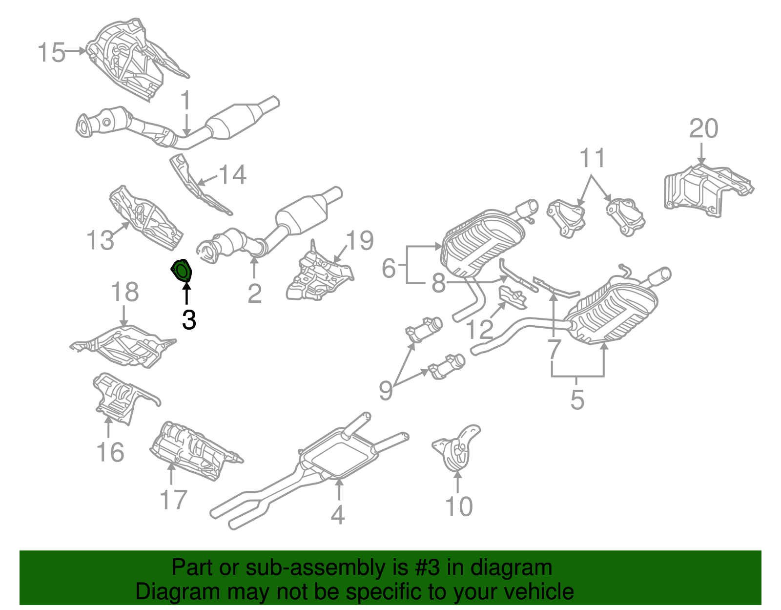 1996-2024 Audi Gasket 8D0-253-115-C | Audi USA Parts