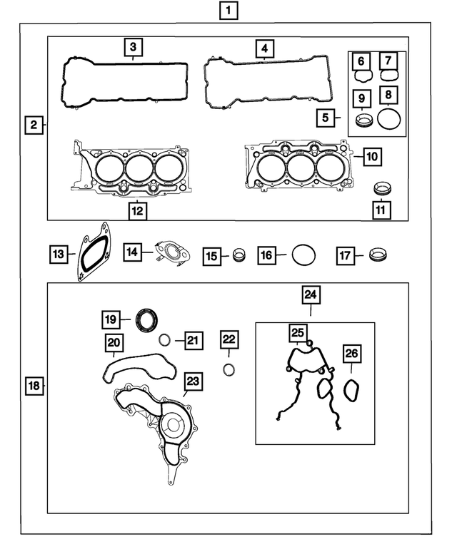 MOPAR INTAKE MANIFOLD GASKET - 68579821AA - 68579821AA | Mopar Online Parts