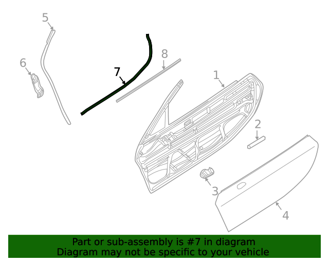 Genuine BMW 51-76-7-457-945 | Weather-Strip On Body | FREE Shipping on ...