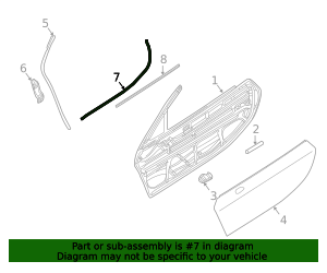 Genuine BMW 51-76-7-457-945 | Weather-Strip On Body | FREE Shipping on ...
