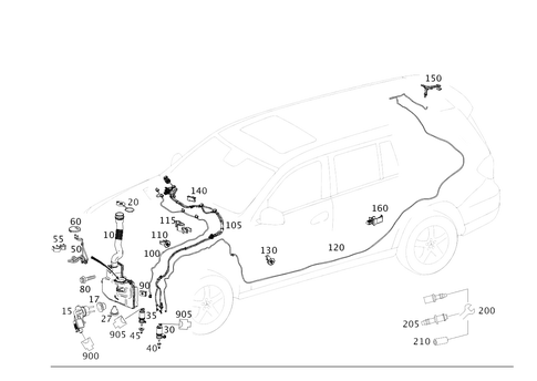 Windshield Washer System for 2015 Mercedes-Benz GL 350 | Mercedes-Benz ...