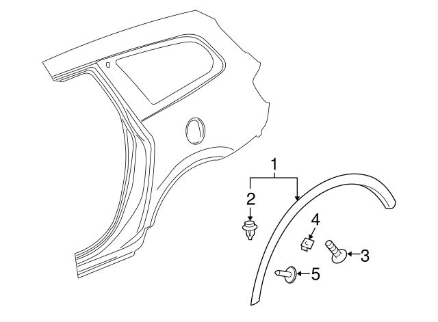 2008-2017 Buick Enclave Passenger Side Rear Fender Flare 22785288 GM ...