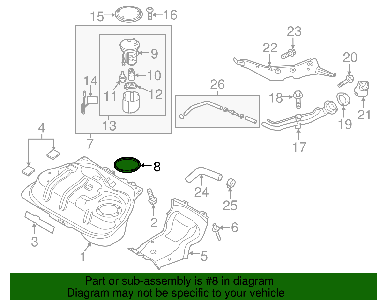 PE01-20-ZF1 - Fuel Pump Gasket 2012-2024 Mazda | Florida Mazda Parts