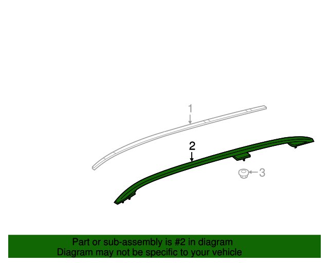 166-890-03-93 - Roof Luggage Carrier Side Rail 2012-2019 Mercedes-Benz ...