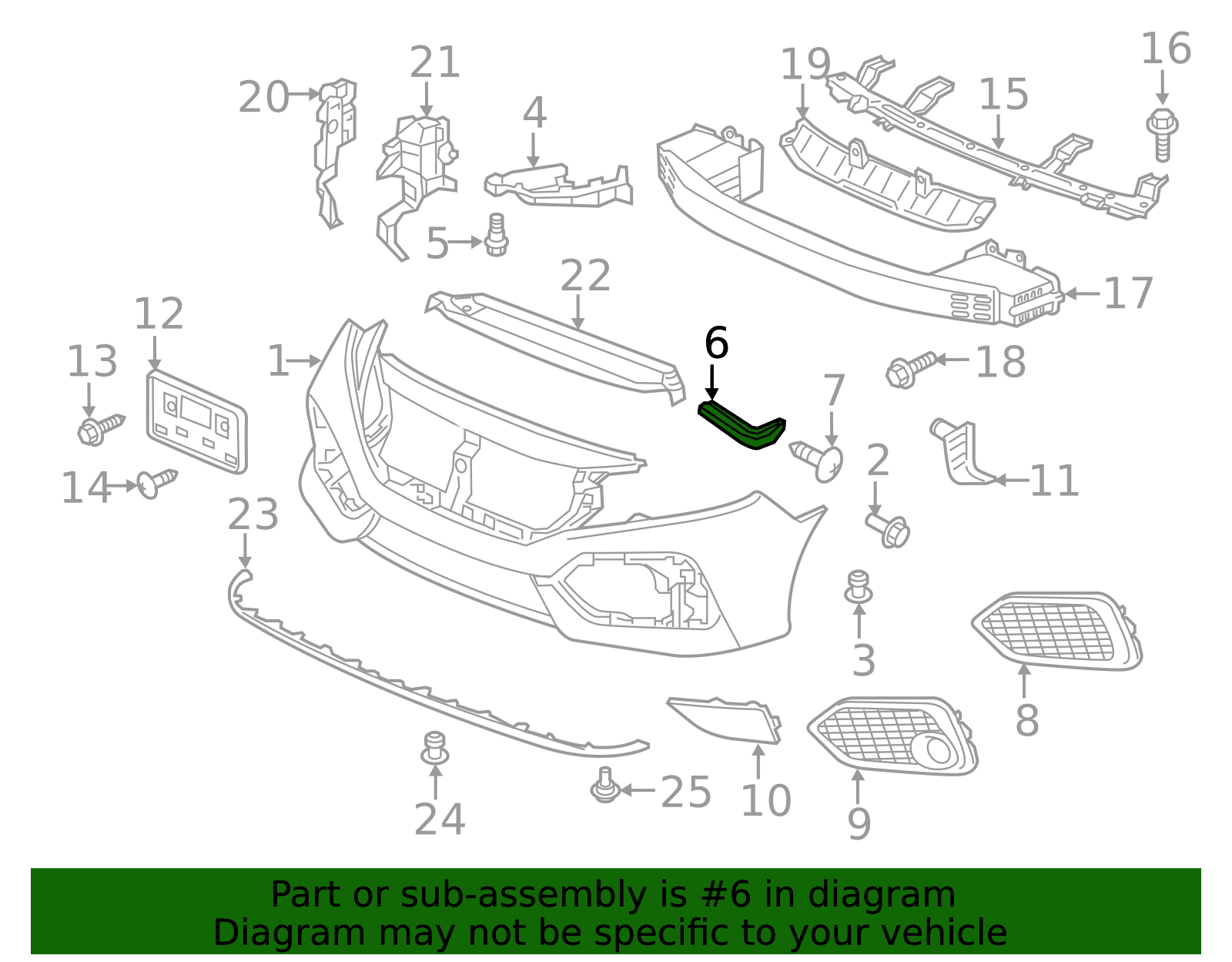 71198-TEA-T01 - Spacer L Front Bumper Side - 2017-2020 Honda Civic ...