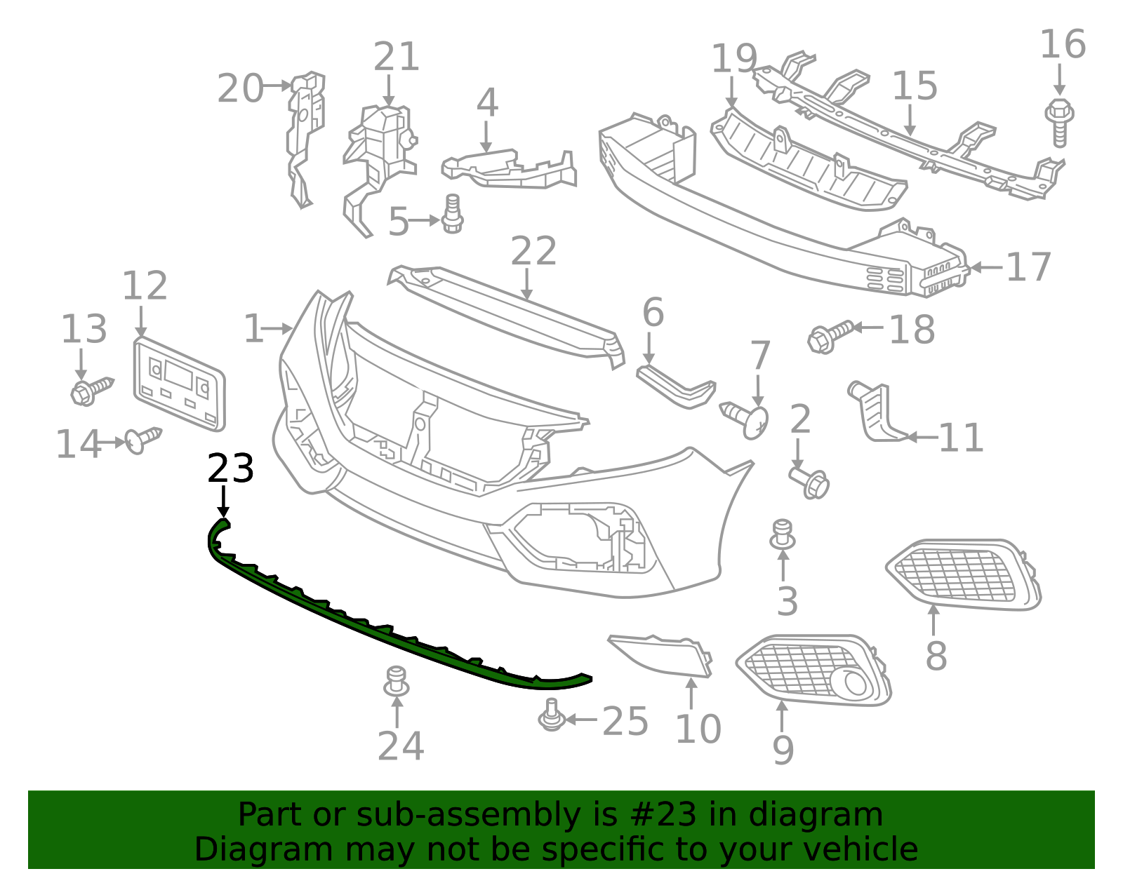 2017-2021 Honda Civic Lower Deflector 71110-TGG-A00 | OEM Parts Online