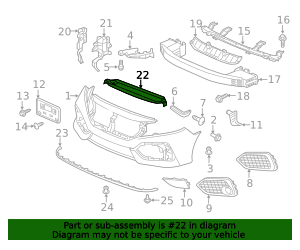 71203-TGG-A00 - Plate Front Bumper Induction (Lower) - 2017-2020 Honda ...