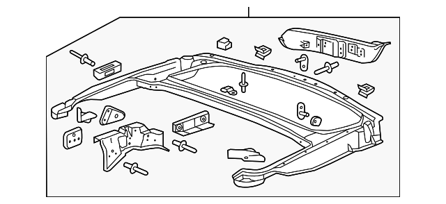 2014-2019 Chevrolet Corvette Rear Compartment Panel Frame 23294292 GM ...