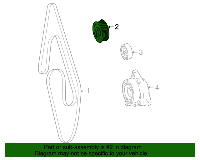 156-202-06-19 - Pulley 2007-2015 Mercedes-Benz | Mercedes-Benz USA Parts