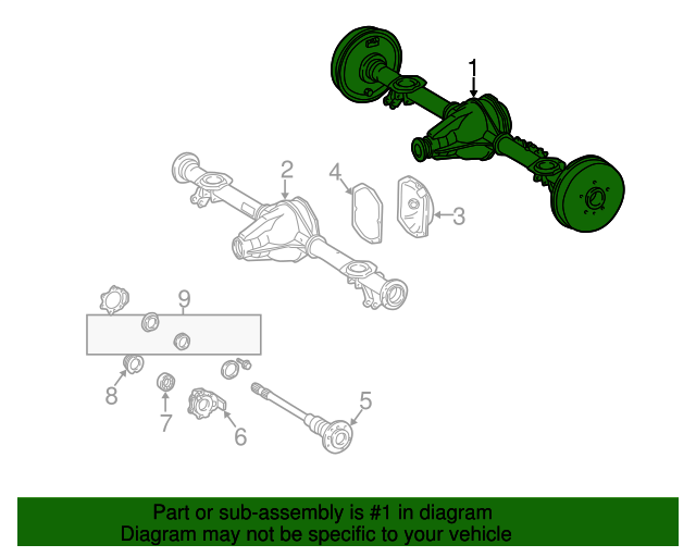 2002-2008 Mercedes-Benz Axle Assembly 004-015-067 | MB OEM Parts