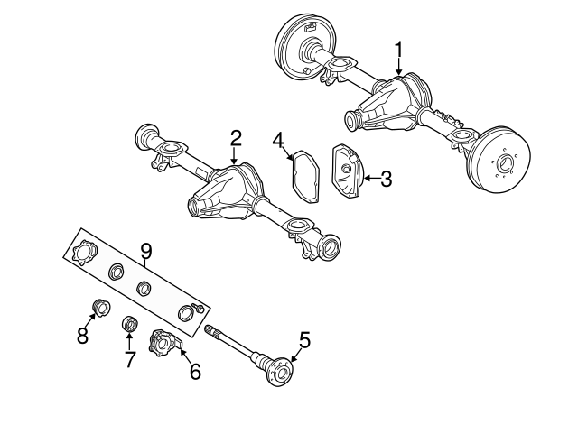 2002-2008 Mercedes-Benz Axle Assembly 004-015-067 | MB OEM Parts