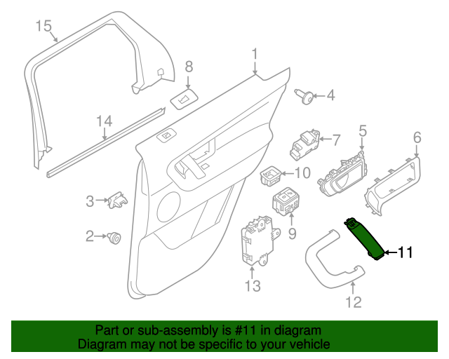 Genuine OEM Pull Handle Part# LR076151 Fits 2016-2019 Land Rover ...