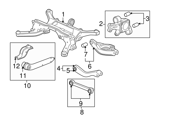 2010-2017 GM Rear Suspension Trailing Arm 23269737 | GM Parts Center