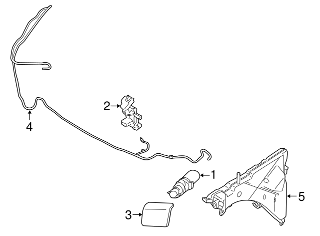 2014-2019 BMW Hose line, headlight cleaning system 61-67-7-327-508 ...