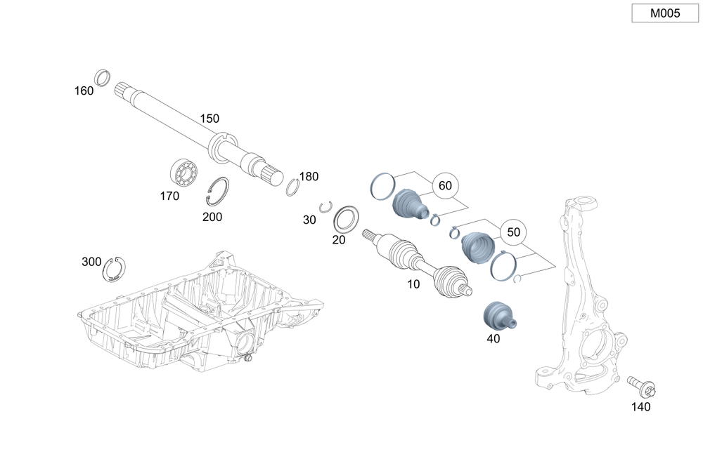 253330790064 - Drive Shaft Mercedes-Benz USA Parts