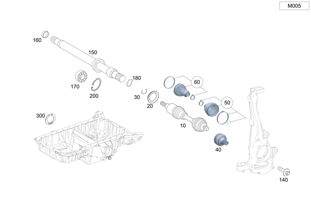 253-330-79-00-64 - Drive Shaft Mercedes-Benz Star Parts
