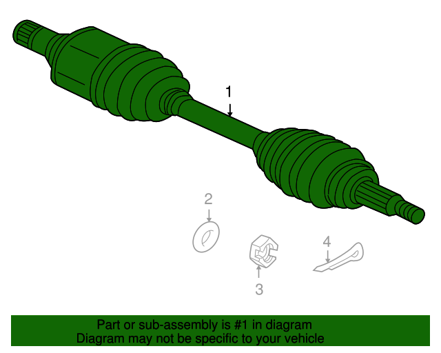 3815A140 - Cv Axle Assembly 2007-2013 Mitsubishi Outlander | Mitsubishi ...