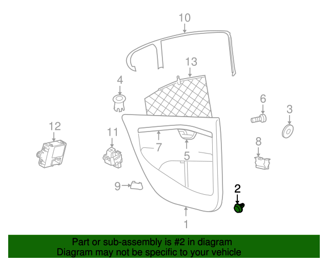 Door Trim Panel Clip - Volvo (1376567)
