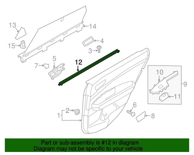 83241-D4000 - Belt Weather-Strip 2016-2020 Kia Optima | Kia.Parts Store